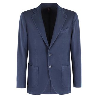Santaniello Blaue Ice Gabardine Jacke - - Jackets - Herren - Blau - M
