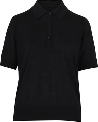 Loulou Studio Femme, Pulls, Noir, Taille: 40 FR Polo en cachemire