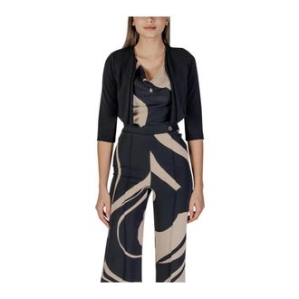 Rinascimento Femme, Pulls, Noir, Taille: 36 FR Gilet Noir &agrave; Manches Longues