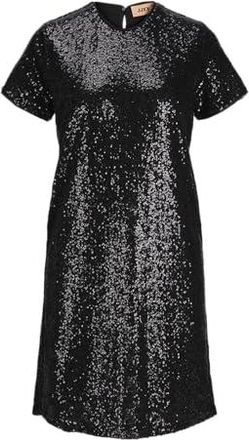 Jack & Jones Jack & Jones Jxmia SS Robe à Paillettes, Noir, M Femme
