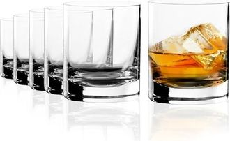 Stölzle Whisky Gläser New York Bar 6er-Set 250 ml - Hochwertige Whisky Tumbler in zeitlosem Design - Whiskygläser aus bleifreiem Kristallglas - Spülmaschinen 