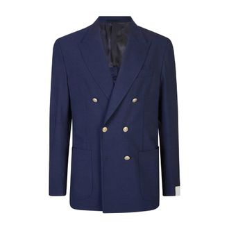Eleventy Zweireihige Jacke - - Jackets - Herren - Blau - L