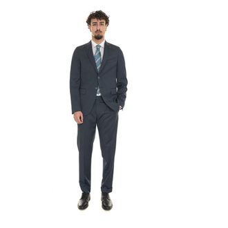 Michael Kors Strukturierter Wollanzug mit spitzem Revers - - Suits - Herren - Blau - S