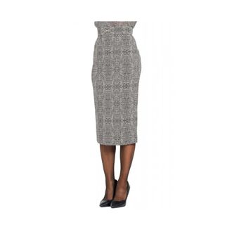 Elisabetta Franchi Go14157E2 Bleistiftrock - - Skirts - Damen - Grau - 3XL