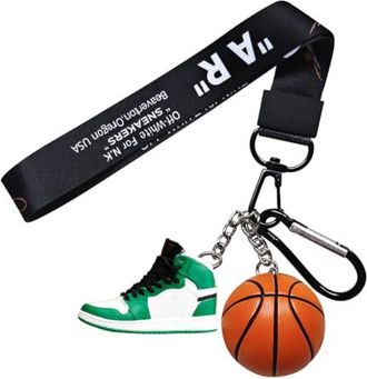 Generic Porte-clés élégant avec mini baskets et cordon, excellent cadeau pour les amis, les enfants, la famille, Vert, M