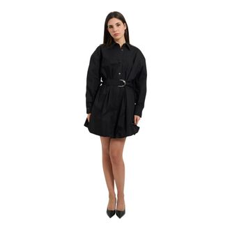 HUGO BOSS Femme, Robes, Noir, Taille: 46 FR Robe Chemise Courte