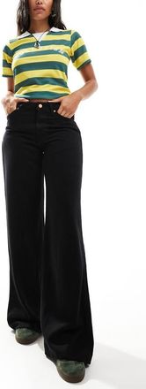 Wrangler Jean large en denim l&eacute;ger - Noir