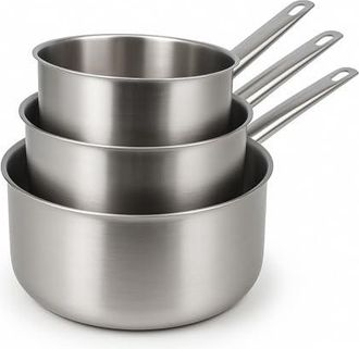 Menastyl Cuisson Set de 3 casseroles professionnel 16/18/20cm en acier inoxydable - 6014033