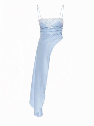 Moschino Asymmetrical Acetate-Silk Blouse - Blue