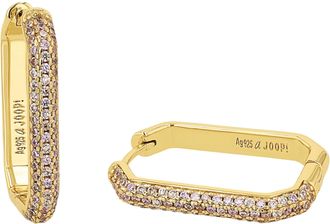 Joop Creolen 925 Sterling Silber Damen Ohrschmuck, mit Zirkonia synth., 2,6 cm, Pink, Kommt in Schmuck Geschenk Box, 2038946