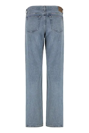 Toteme Womens Jeans 5-Pocket Straight-Leg True Vintage Cotton Straight Trousers