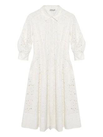 SIMKHAI robe à oeillets brodés - Blanc