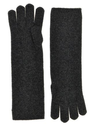 Max Mara Womens Gray Cashmere Gloves