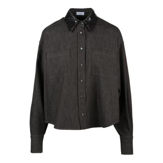Brunello Cucinelli Denimhemd - - Blouses & Shirts - Damen - Braun - XS