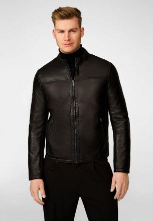 Ricano Lederjacke Tomaso Zeitlose Lederjacke mit Stehkragen