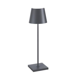 Zafferano Poldina Pro, Lampe de Table Rechargeable et Sans Fil avec Contrôle Tactile, Utilisable également comme Lampe dExtérieur, Dimmer 2200-3000 K, Hauteur 3