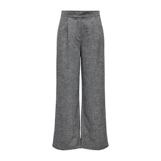 Only Hose mit Rei&szlig;verschluss und Hakenknopf mit Vordertaschen - - Trousers - Damen - Grau - M L32