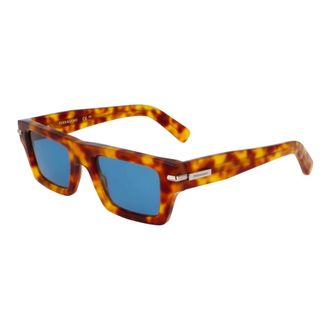 Ferragamo Blonde Tortoise/Blue Sonnenbrille - - Accessories - Herren - Braun - 50 MM