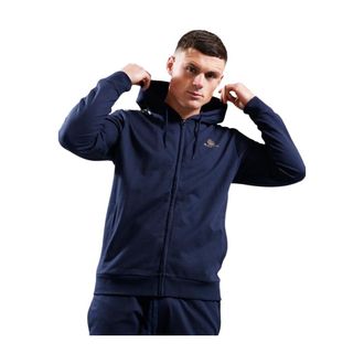 Aquascutum Homme, Sweatshirts et sweats &agrave; capuche, Bleu, Taille: XL Active Small Logo Club Check Sweat &agrave; capuche