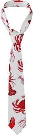 Generic Cravate Motif Crabe Rouge Et Homard Cravate Pour Les Hommes De Soie Doux Cravates Pour Hommes, Pour Remise Des Dipl&ocirc;mes, F&ecirc;te, DAffaires