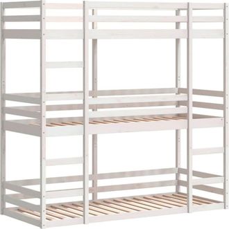 vidaXL Vidaxl - Lit superpos&eacute; triple sans matelas 90x190 cm bois de pin massif