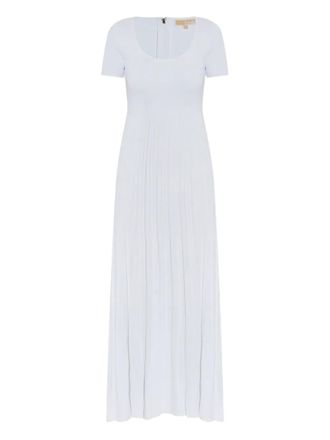 Michael Michael Kors robe nervurée à coupe mi-longue - Blanc