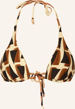 Seafolly Triangel-Bikini-Top Secret Garden Zum Wenden schwarz