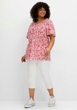 Sheego Klassische Bluse Tunika Kurzarm