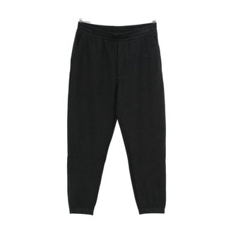 Emporio Armani Homme, Pantalons, Noir, Taille: L Pantalon de ville en laine &agrave; devant plat