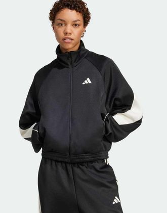 adidas adidas Performance - Stadium - Top de surv&ecirc;tement - Noir/blanc cass&eacute;
