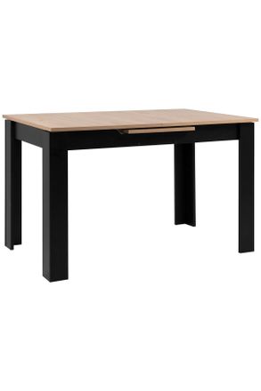 MID.YOU Mid.you Esstisch, Schwarz, Eiche Artisan, Holzwerkstoff, rechteckig, eckig, 80x75x125-165 cm, ausziehbar, Esszimmer, Tische, Esstische