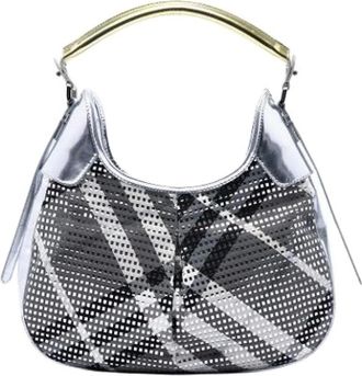 Burberry Sac bandouli&egrave;re Hobo Pre-owned - Femme - Pre-owned - Gris - Taille: ONE Size