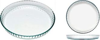 Pyrex Bake & Enjoy Moule&agrave; tarte en verre haute r&eacute;sistance 28 x 28 cm 1,6 l & 1040909 Bake & Enjoy Moule &agrave; Tarte en verre &Oslash; 31 cm