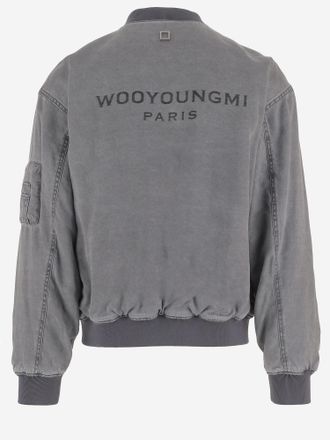 Wooyoungmi Mens Reversible Cupro And Nylon Jacket Grey Polyester-Cupro Polyester/cupro