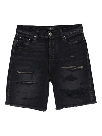 Amiri Jeans-Shorts in Distressed-Optik - Schwarz