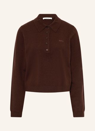 Gestuz Strick-Poloshirt Gzmanzi braun