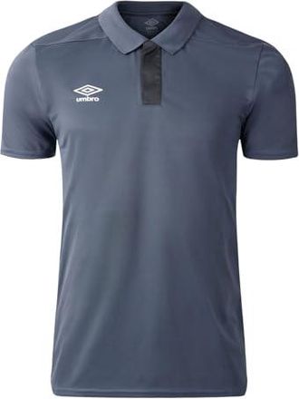 Umbro Polo Premier en polycoton pour homme, Gris, S