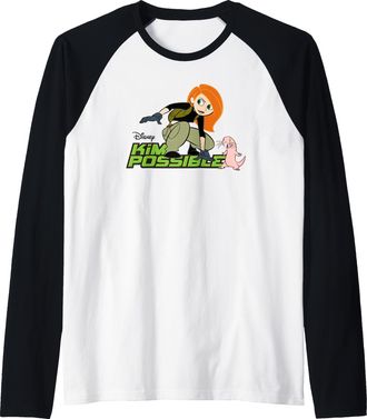 Disney Kim Possible and Rufus Animated Series Logo Raglan