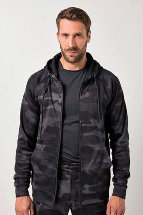 JP1880 Fleecejacke Trainingsjacke Fitness Sweat Camouflage Kapuze