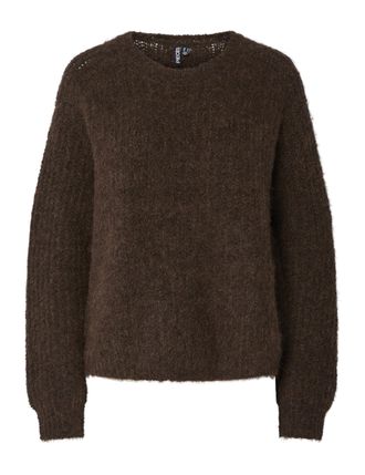 Pieces Pccleo Ls O-Neck Chunky Knit Noos Bc