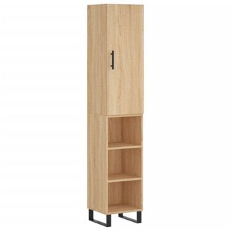 vidaXL Buffet haut Ch&ecirc;ne sonoma 34,5x34x180 cm Bois ding&eacute;nierie Vidaxl