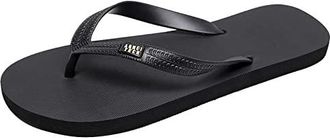 Generic Pantoufles pour homme : sandales plates pour homme - Sandales plates tendance - Sandales clipsables - S&eacute;parateurs dorteils - Chaussures en PVC - Durab