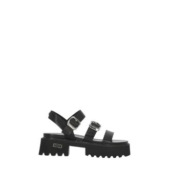 Cult Femme, Chaussures, Noir, Taille: 37 EU Flat Sandales