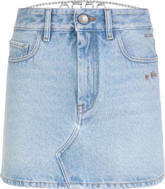 GCDS Chocker Jeansrock - Blau