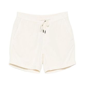 Incotex Homme, Shorts, Blanc, Taille: W38 Short Corduroy &agrave; Cordon de Serrage