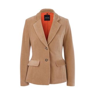 Marc Cain Figurbetonter Cord-Blazer - - Jackets - Damen - Braun - 2XL