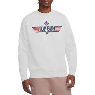 Top Gun Unisex Paramount, Logo White Crew Sweatshirt, wei&szlig;, L