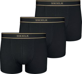 Siksilk Mens Black Pack of 3 Boxer Shorts XXL