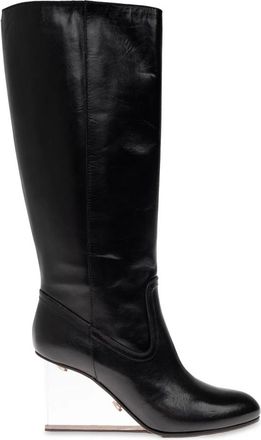 Maison Margiela Bottes hautes &agrave; talon compens&eacute; - Femme - Chaussures - Noir - Taille: 39 EU