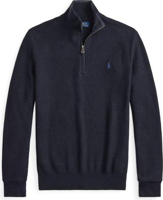 Ralph Lauren Strick-Troyer aus Baumwolle mit feiner Struktur und Logo-Stickerei in